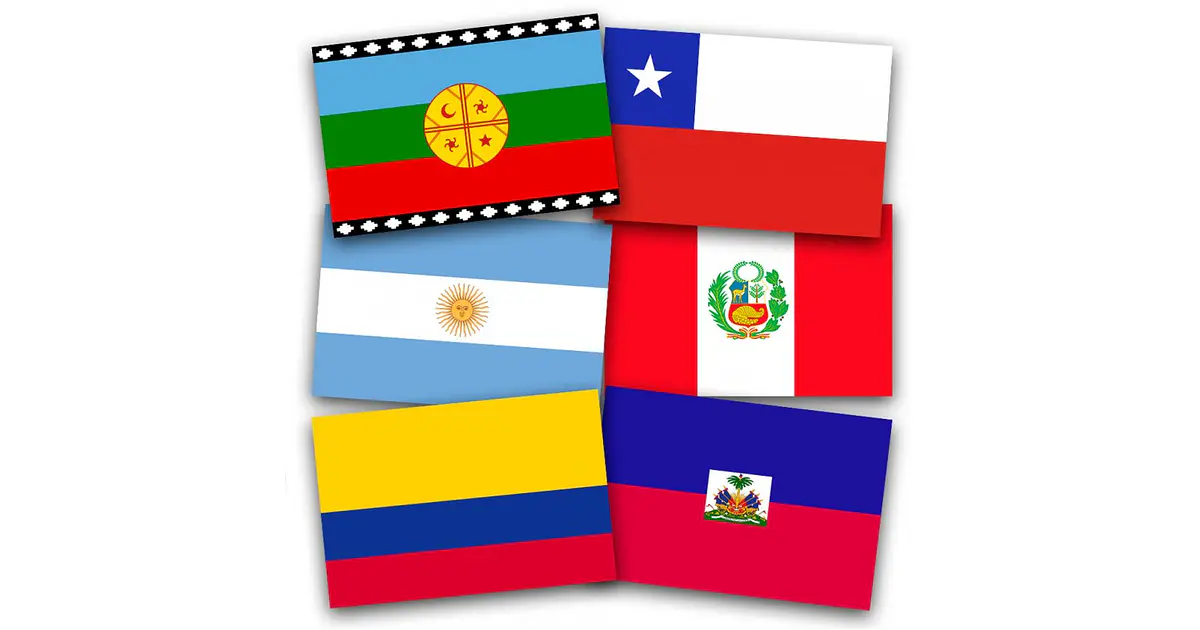 Collage De Banderas Latinoamericanas