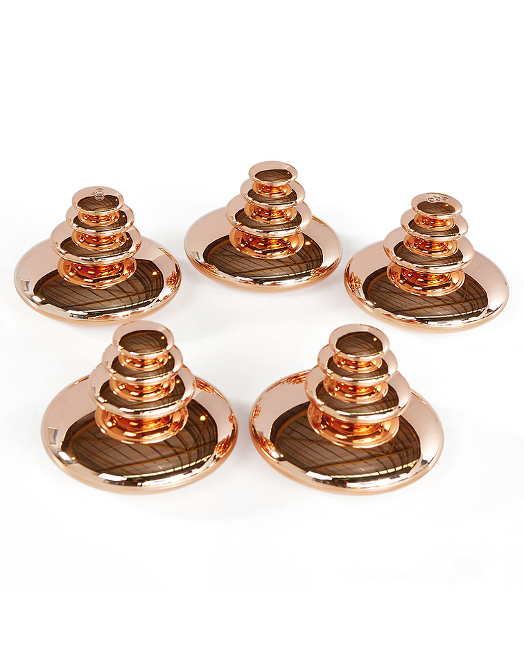 Construcción piedras espejo color bronce 20 Pzas.