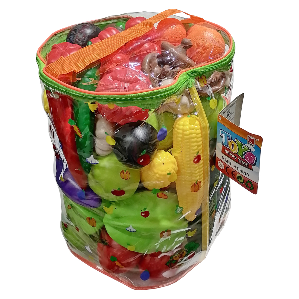 Set de Frutas y Verduras de Plástico 59 Pcs