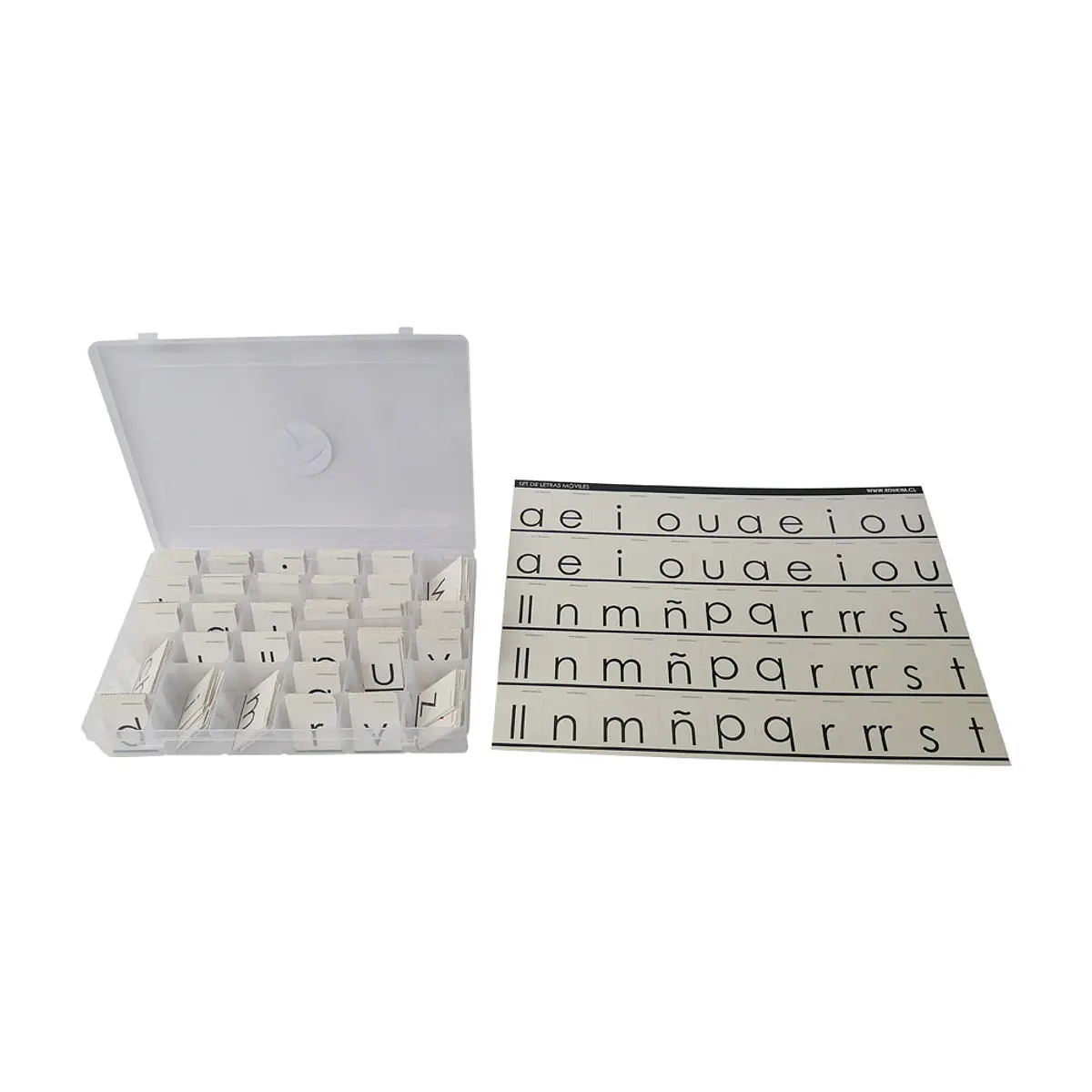 Set Letras Móviles en Caja Plástica