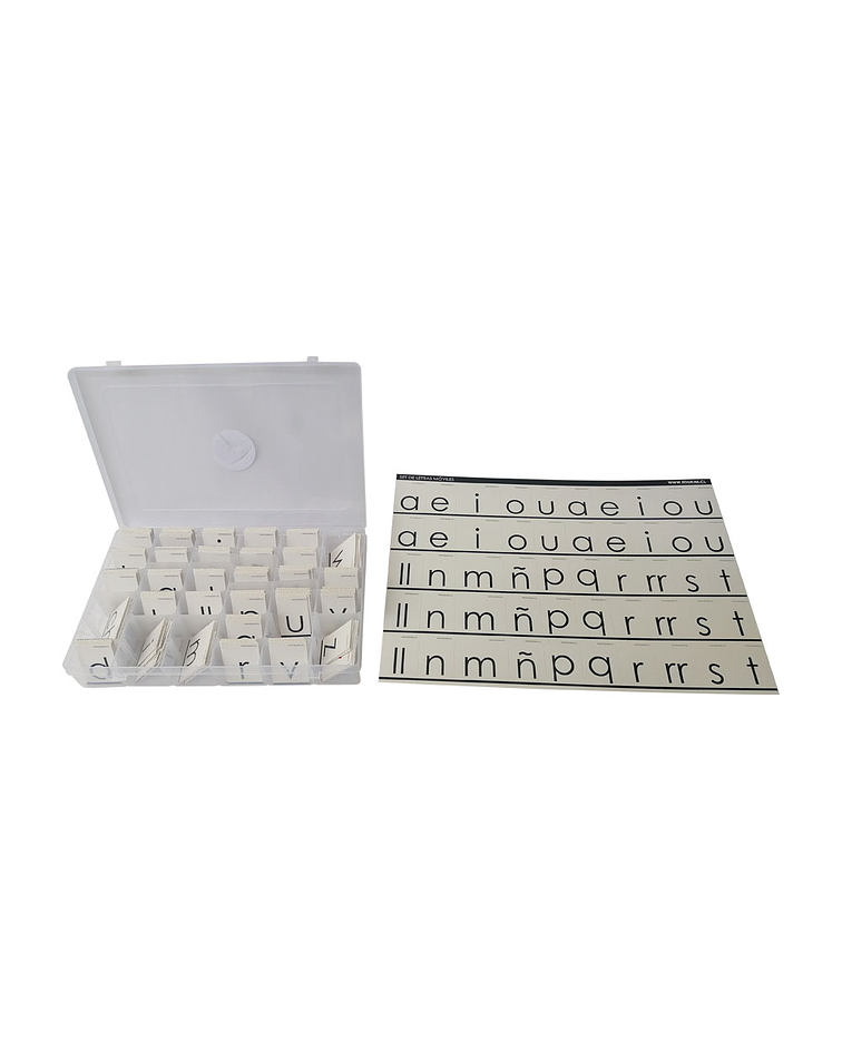 Set Letras Móviles en Caja Plástica