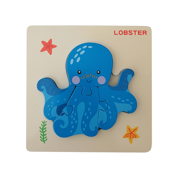 Puzzle Maderaa 4 Pcs- Pulpo