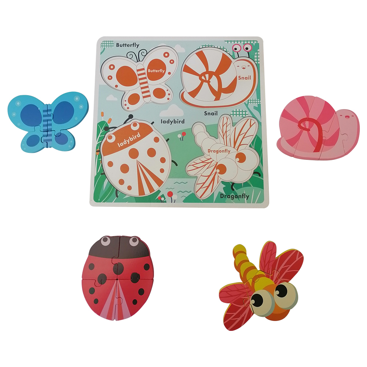 Panel de 4 Puzzles Animales invertebrados