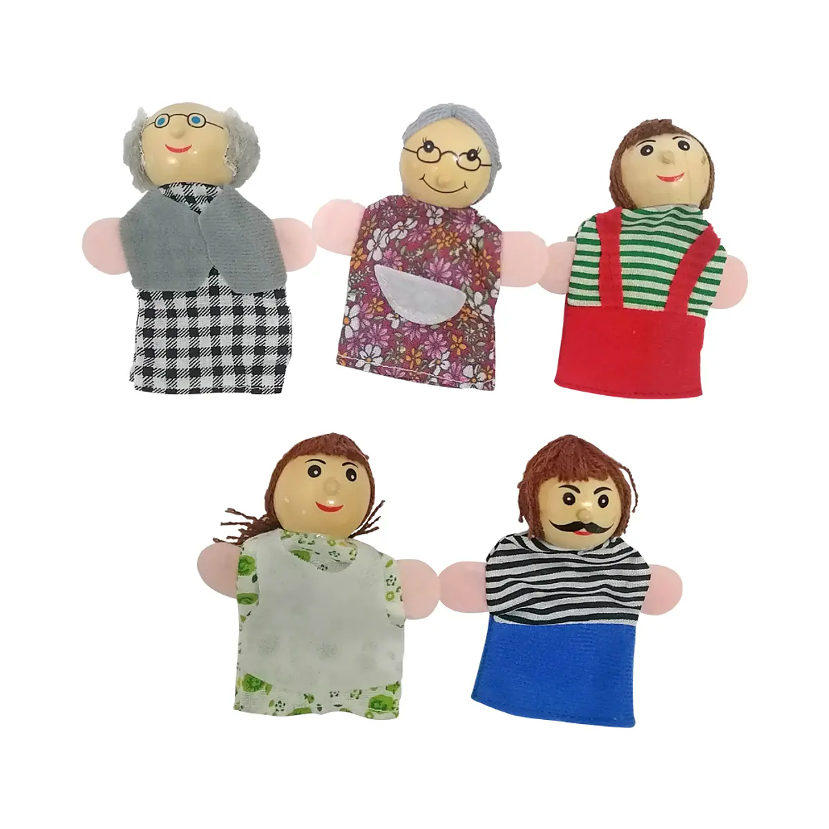 Títeres Dedos Familia 5 Unidades