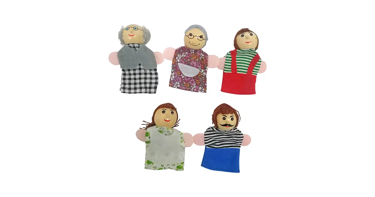 Títeres Dedos Familia 5 Unidades
