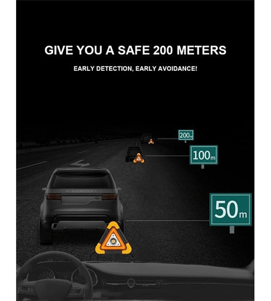 Triangulo Seguridad Led Solar Luces Emergencia Led Auto