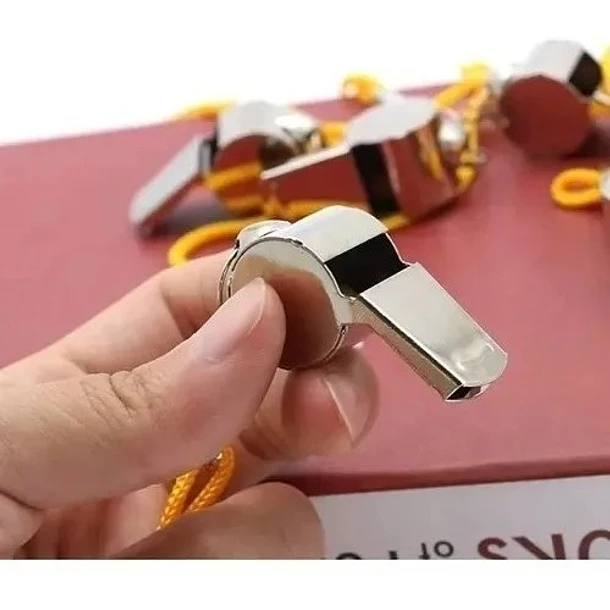 Silbato Metálico Con Cuerda Pito Deporte, Protesta, Juegos