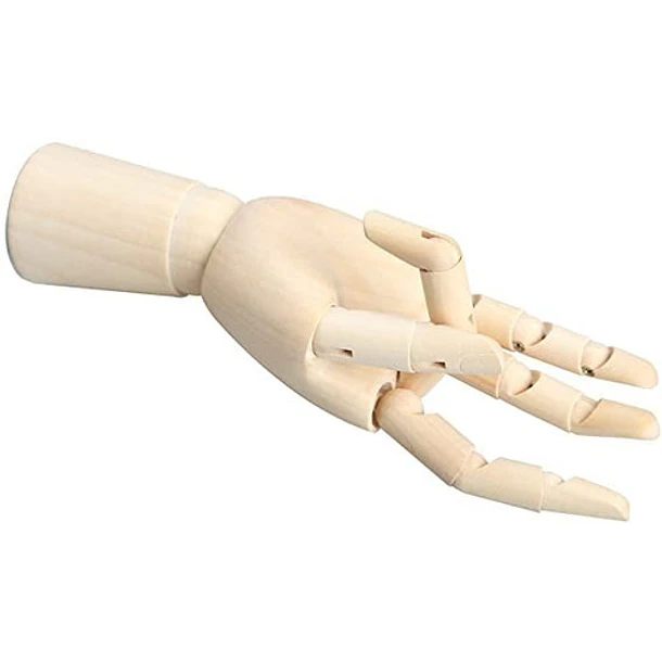 Modelo Articulado De Mano Hecho De Madera Para Dibujo Y Arte