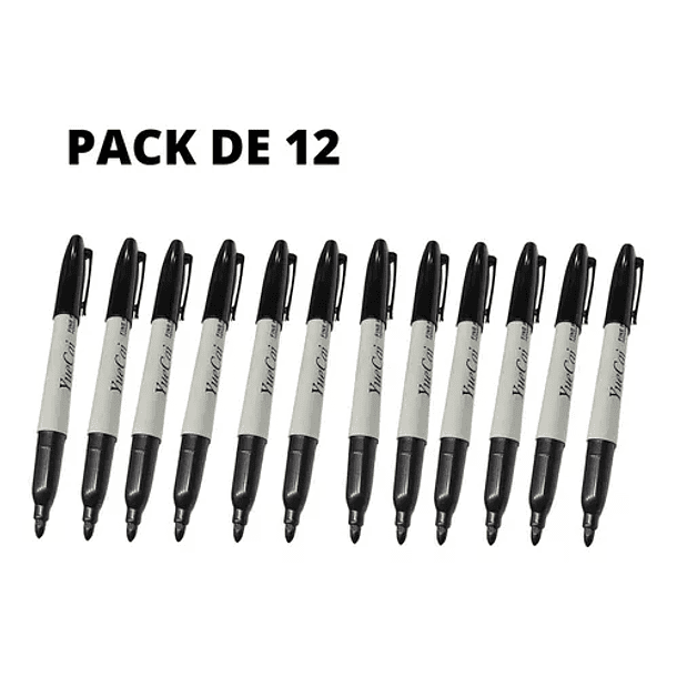 Pack De 12und Rotulador De Afeite Permanente Oficina Punta F