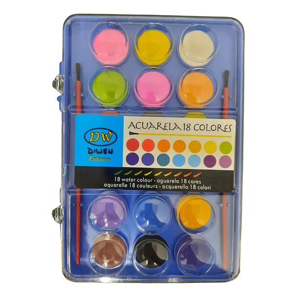Set De Acuarelas 18 Colores