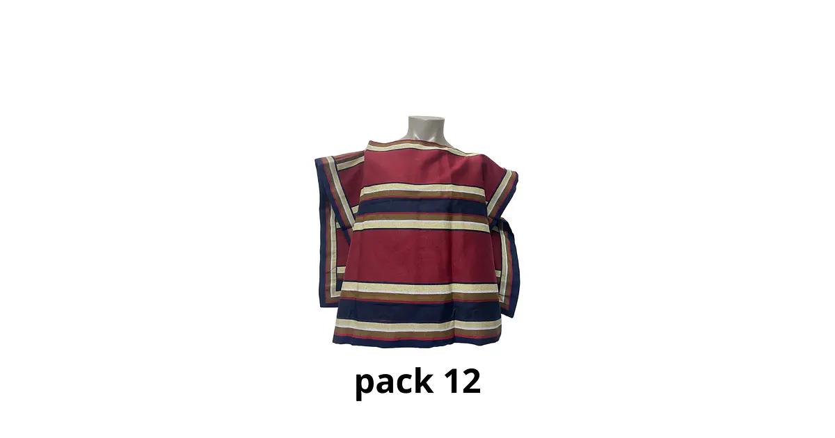 Pack 12 Manta Poncho De Huaso Cueca Adulto