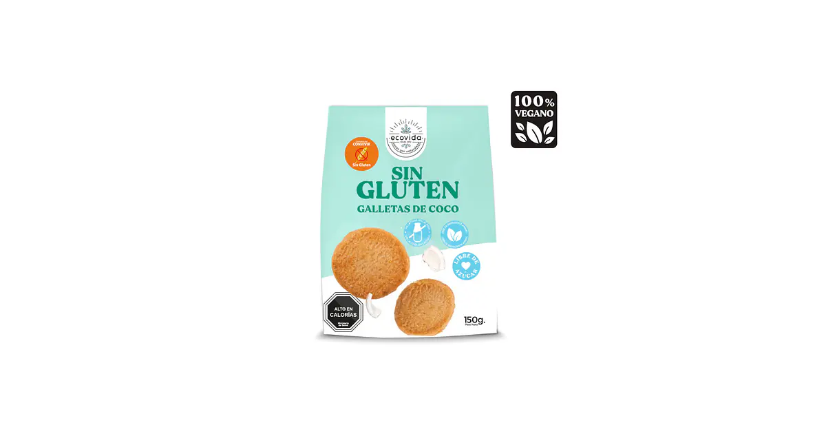 Galletas Sin gluten coco ecovida 150g.
