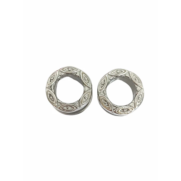 Aros Expansores Oreja Figura Tribal 10 mm y 12mm Acero Tu...