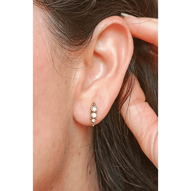 Piercing Oreja Tragus Conch Lobulo Chapado En Oro 18k Unidad
