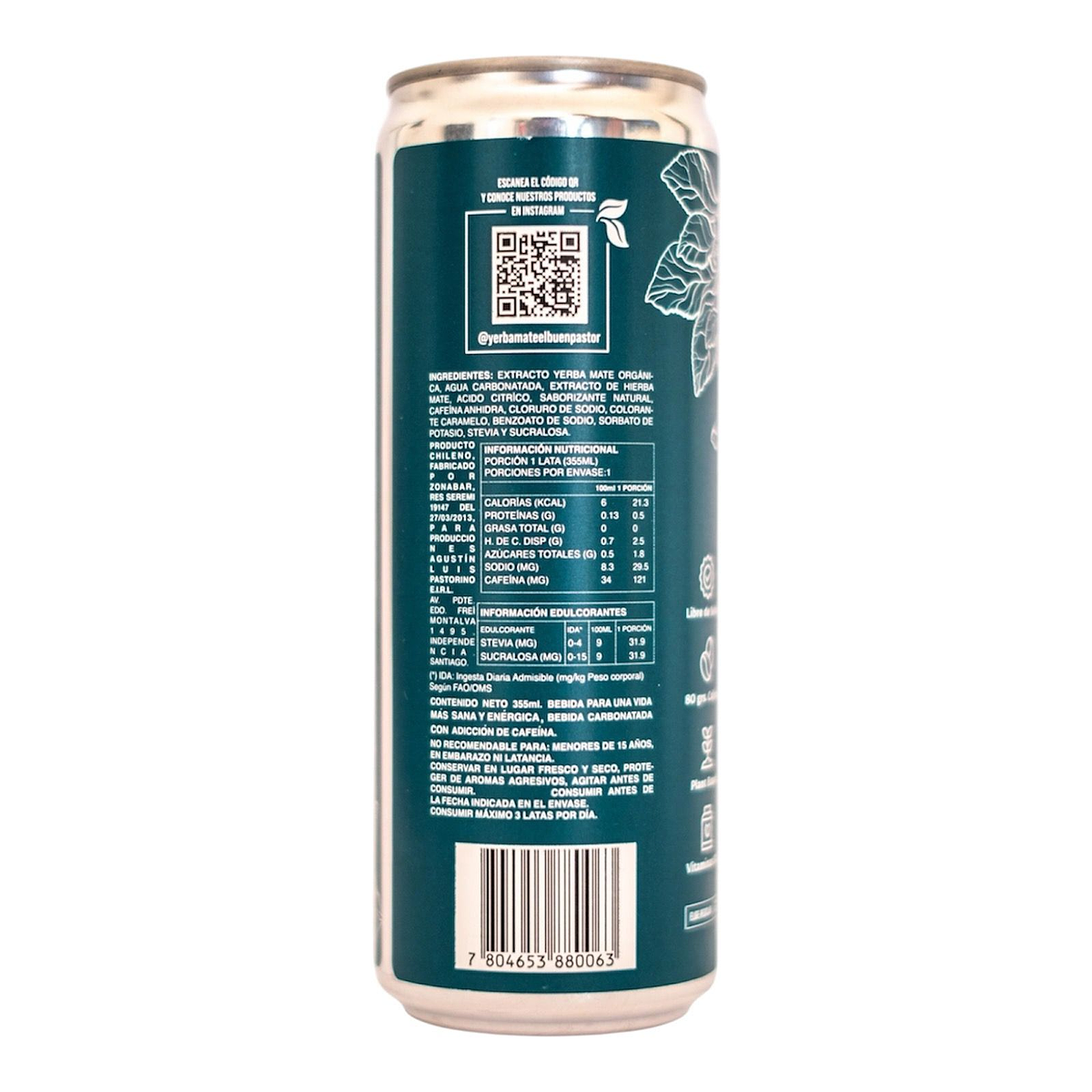 Pack x 12 unidades Bebida Yerba Mate Orgánica Energizante Na