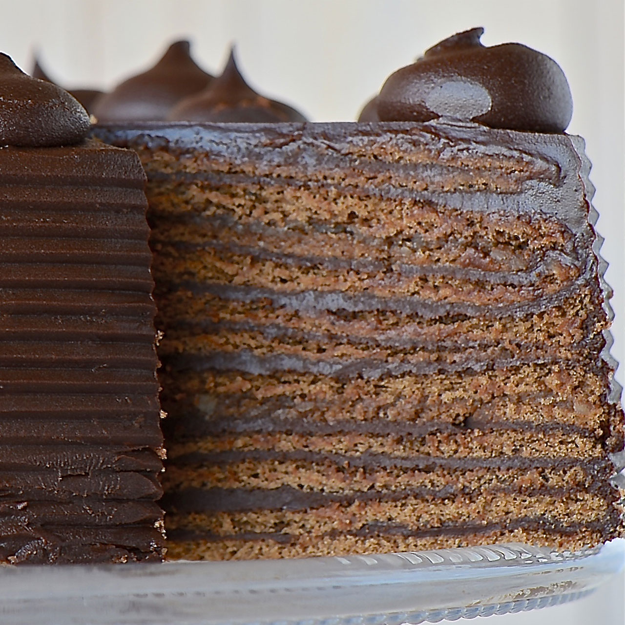 Torta Panqueque Chocolate Almendras - Irresistible