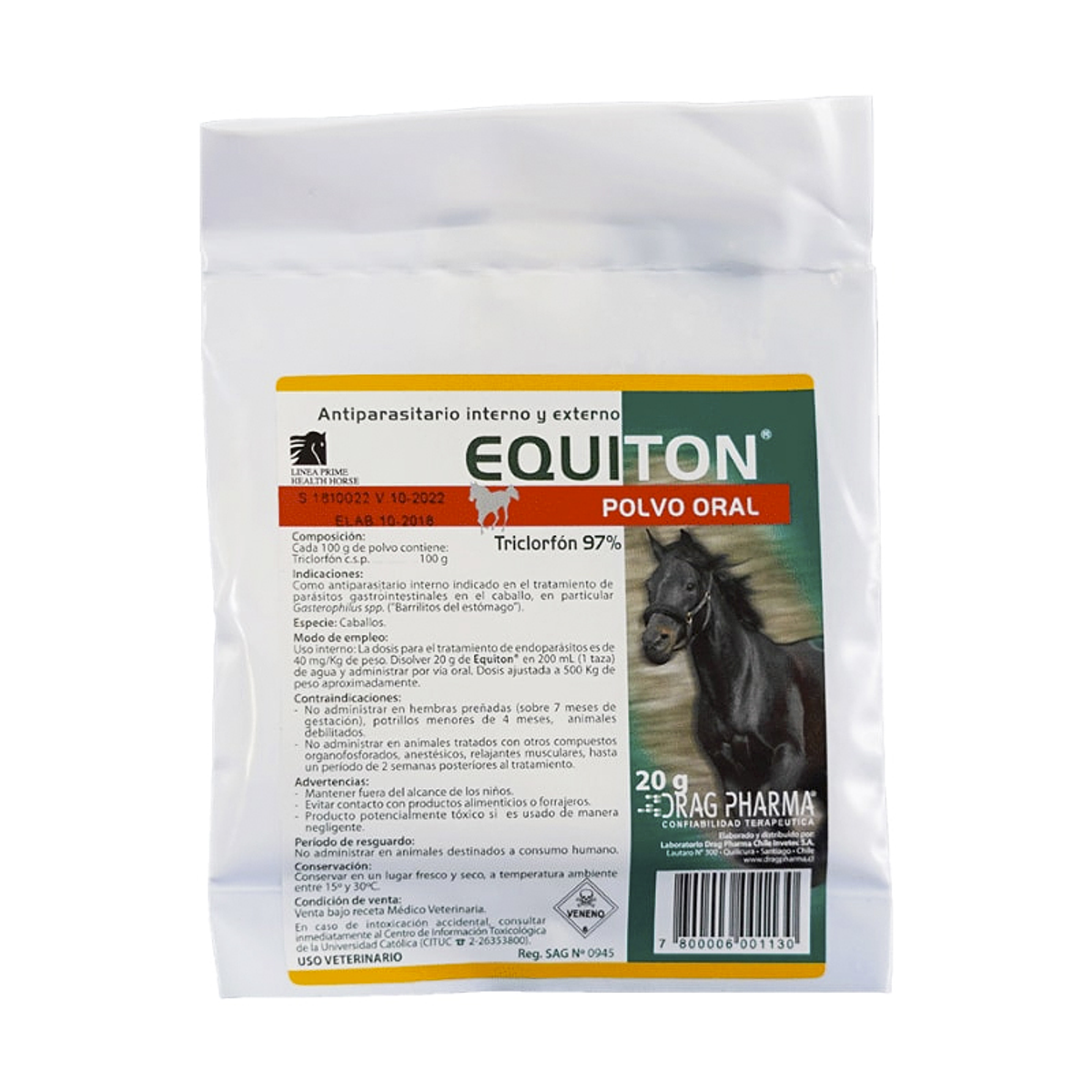 Equiton Polvo 20 g – Suplemento Analgésico y Antiinflamatori