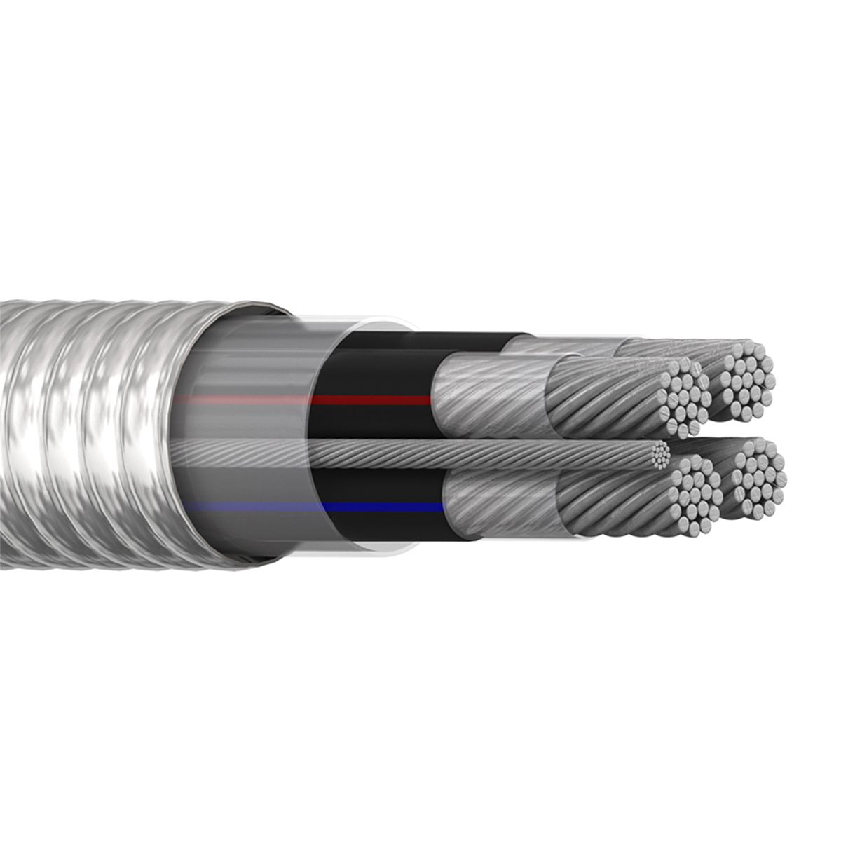 CABLE AL-8000 XHHW-2 MC, 4C 1/0 + 1N4
