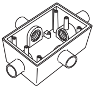 CAJA RECTANGULAR FSX PVC