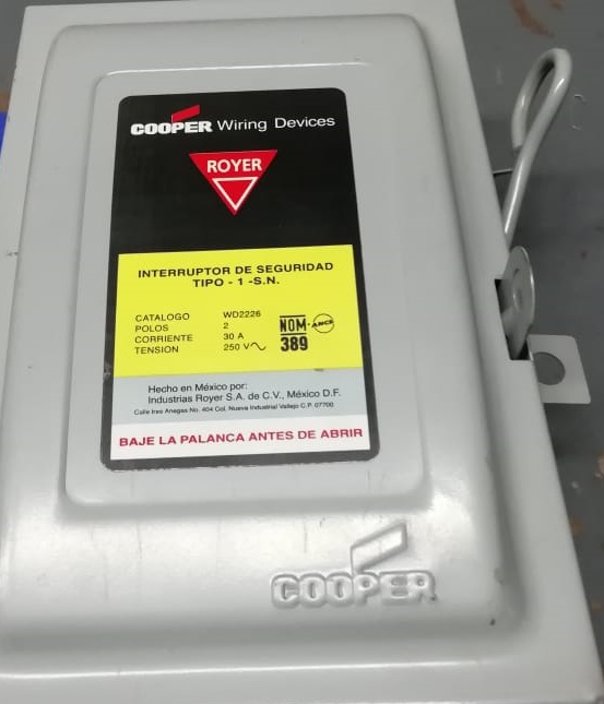 WD2226 INTERRUPTOR DE SEGURIDAD ROYER.