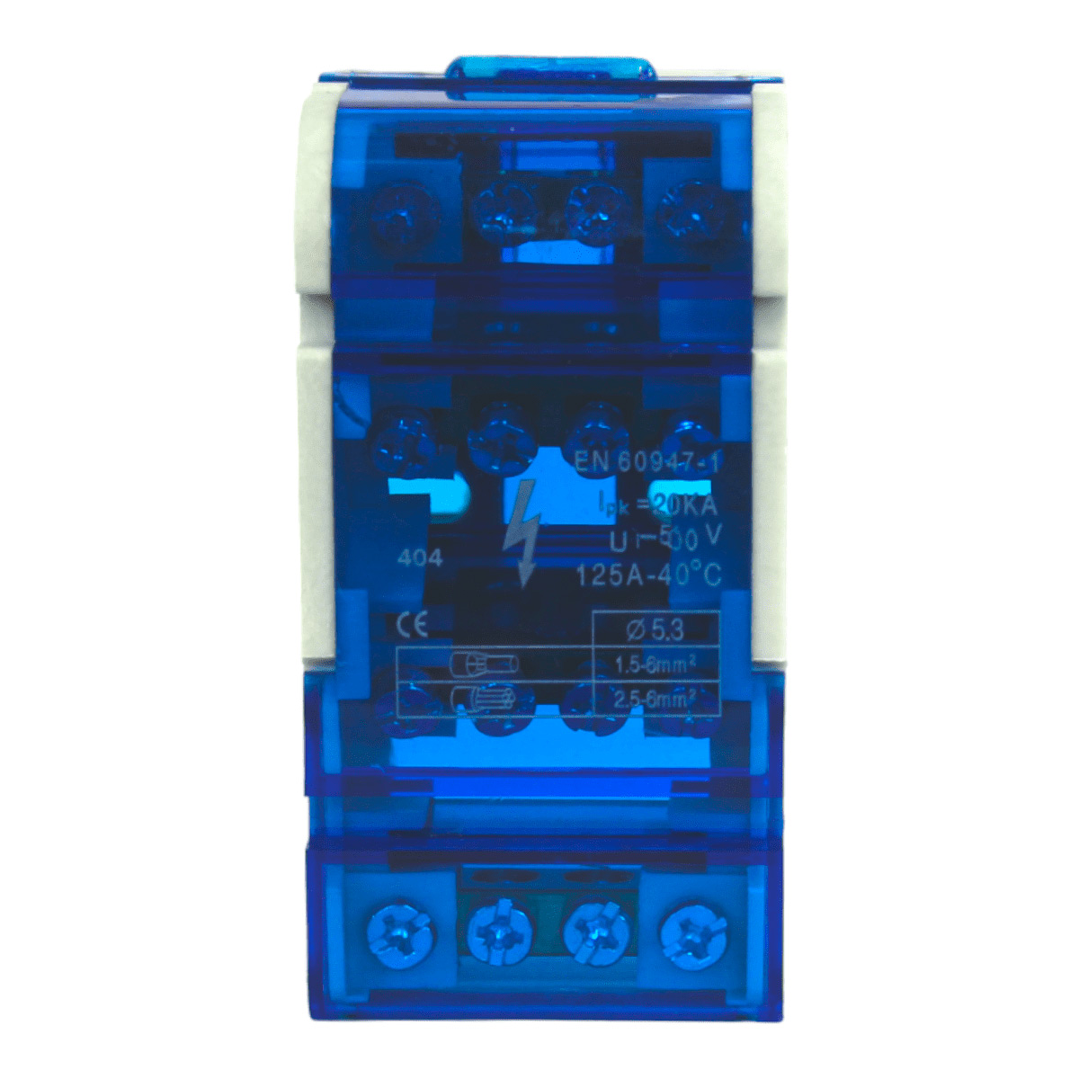 Repartidor Tetrapolar 4 Polos 125A a Riel DIN