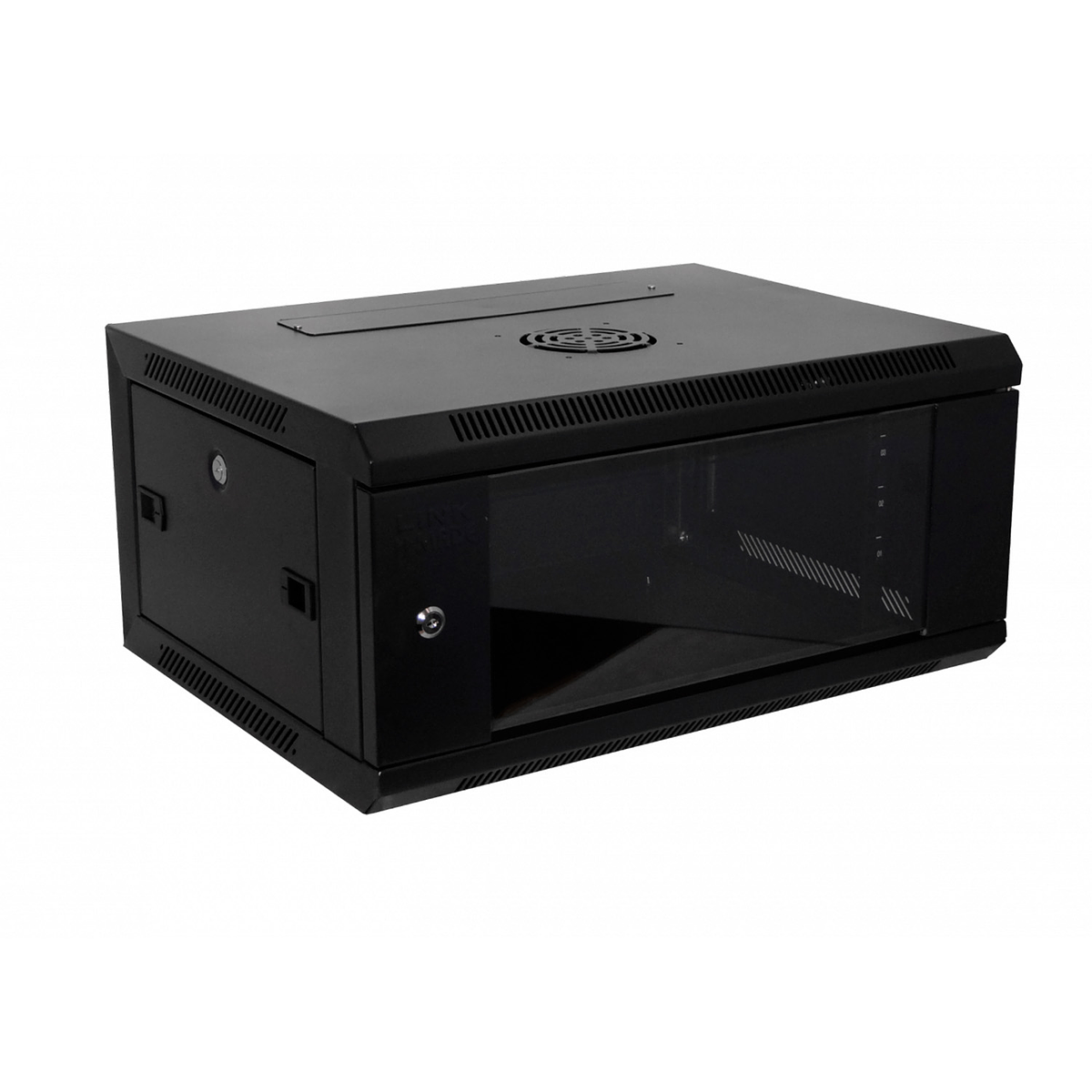 Rack Pared Negro 4U 45cm-Fondo Laterales Removibles