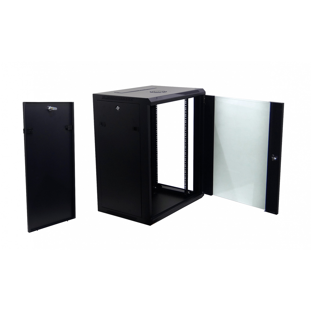 Rack Pared 15U Negro con chapa 45cm Fondo Linkmade