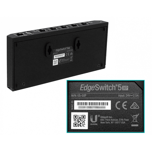 Switch EdgeSwitch 5 Puertos 1000 PoE 24V 60W