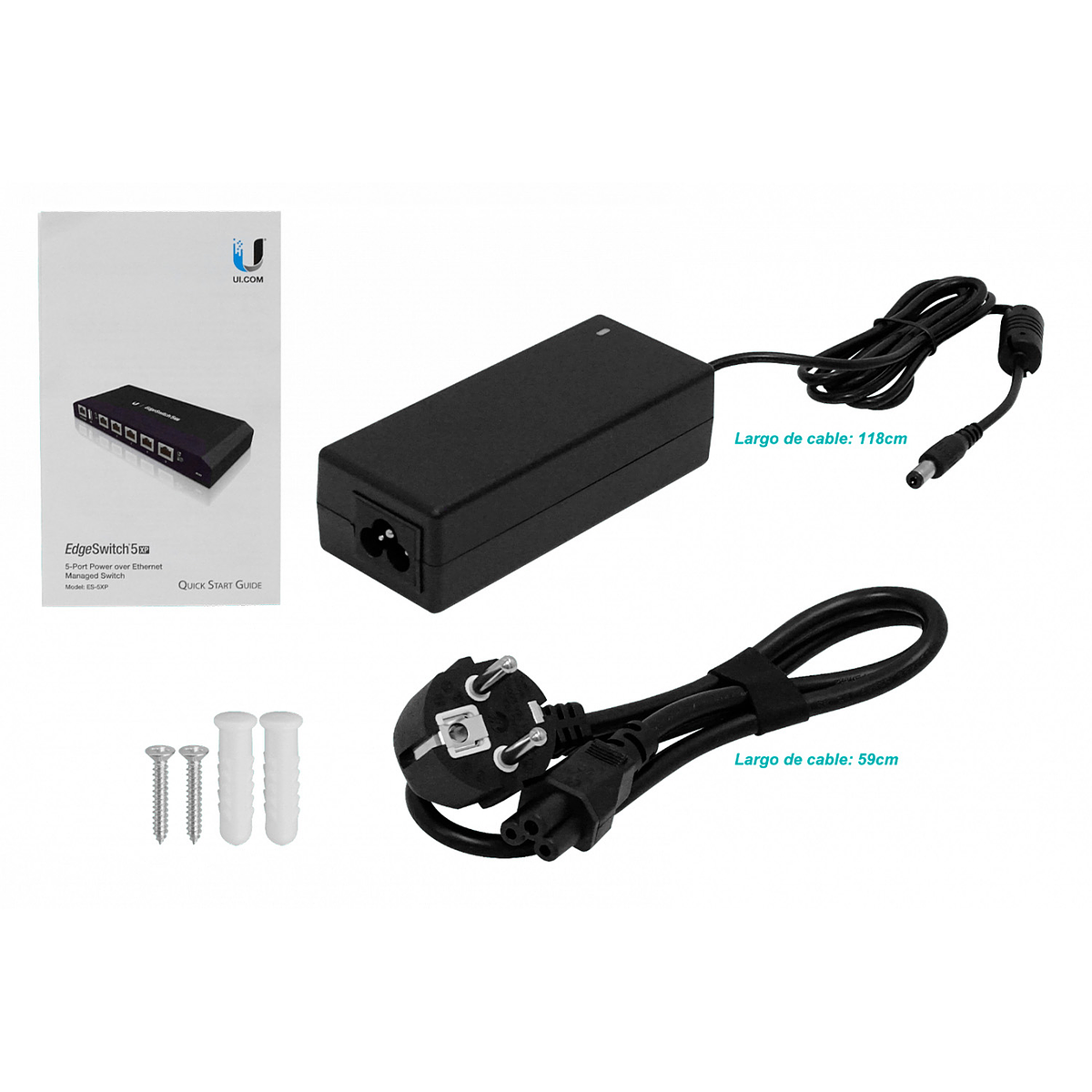 Switch EdgeSwitch 5 Puertos 1000 PoE 24V 60W