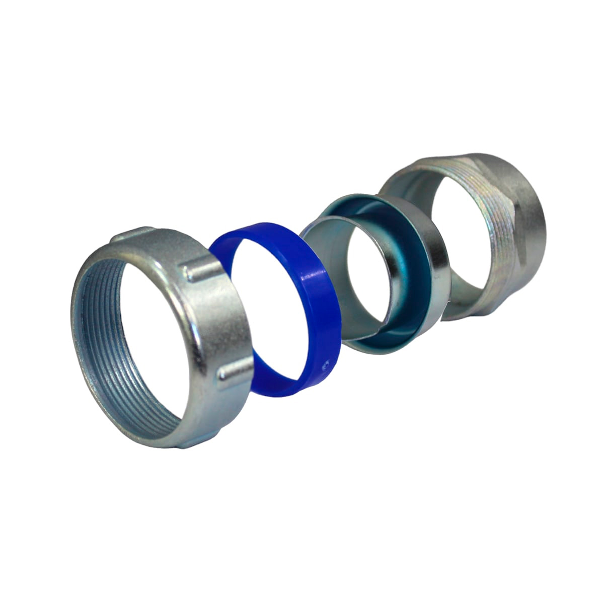 Conector Recto para Flexible Metálico con PVC 50mm