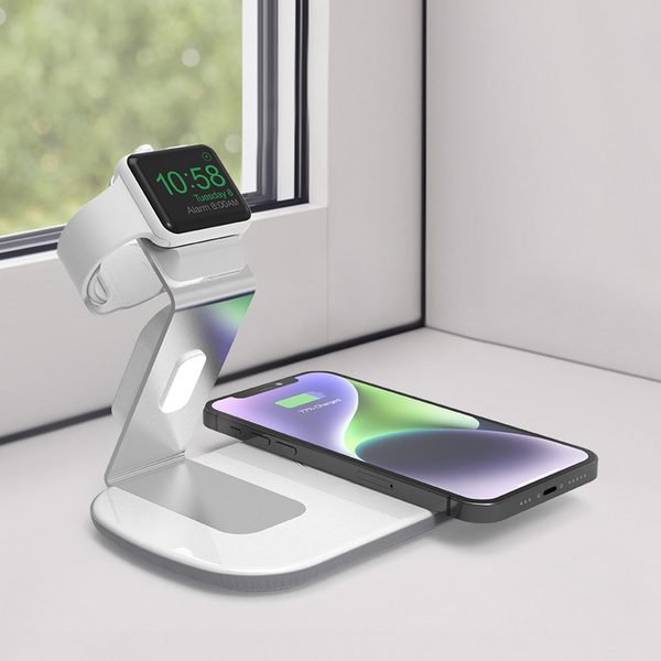 Base de carga inalámbrica Dual para iPhone y Apple Watch Dus