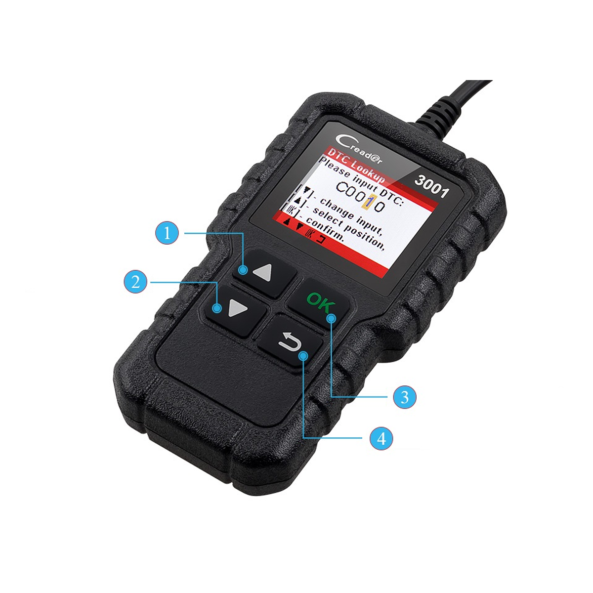 Escáner Automotriz Multimarca LAUNCH CReader 3001 Español