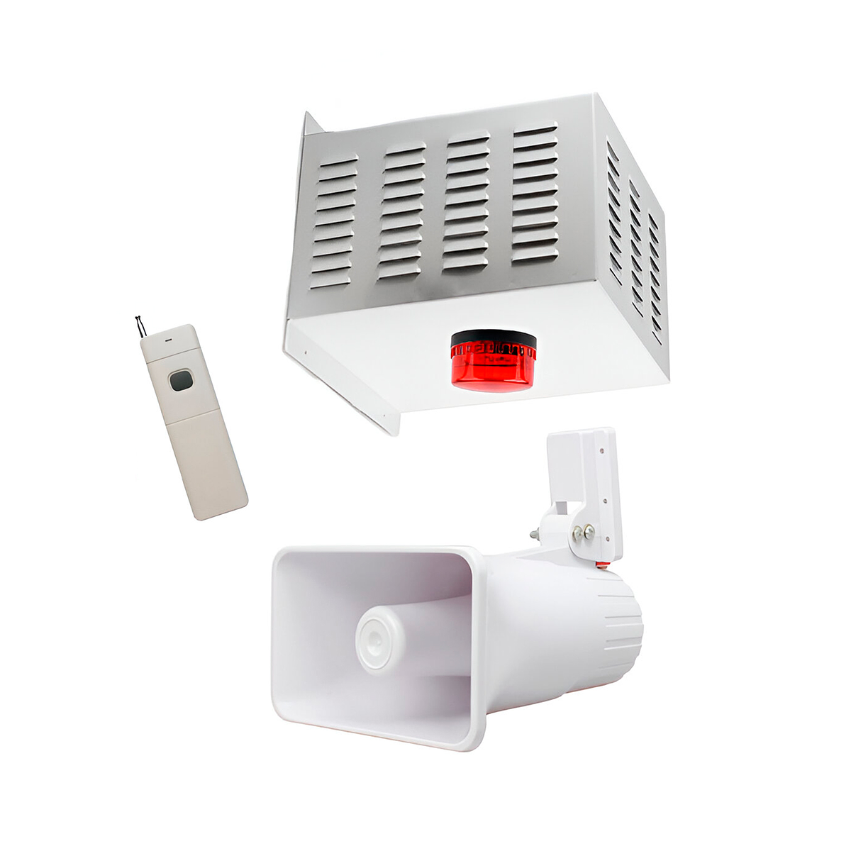 Sistema de Alarma Comunitaria Alámbrica 30W 130Db Botón de P