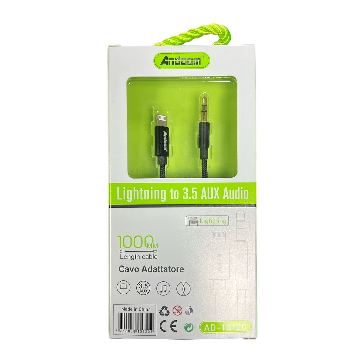 CABLE ADAPTADOR LIGHTNING A 3.5M ANDOOM
