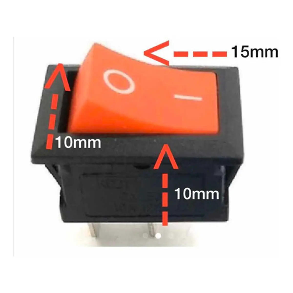 Mini Interruptor Switch Negro Rojo On Off 3amp Hasta 250 Vac