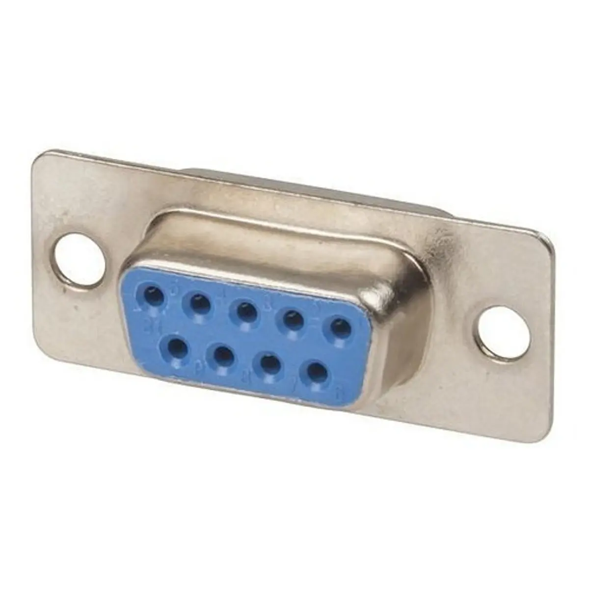 2 Conectores Conector Db9 Hembra 2 Hileras 9 Pines Azul