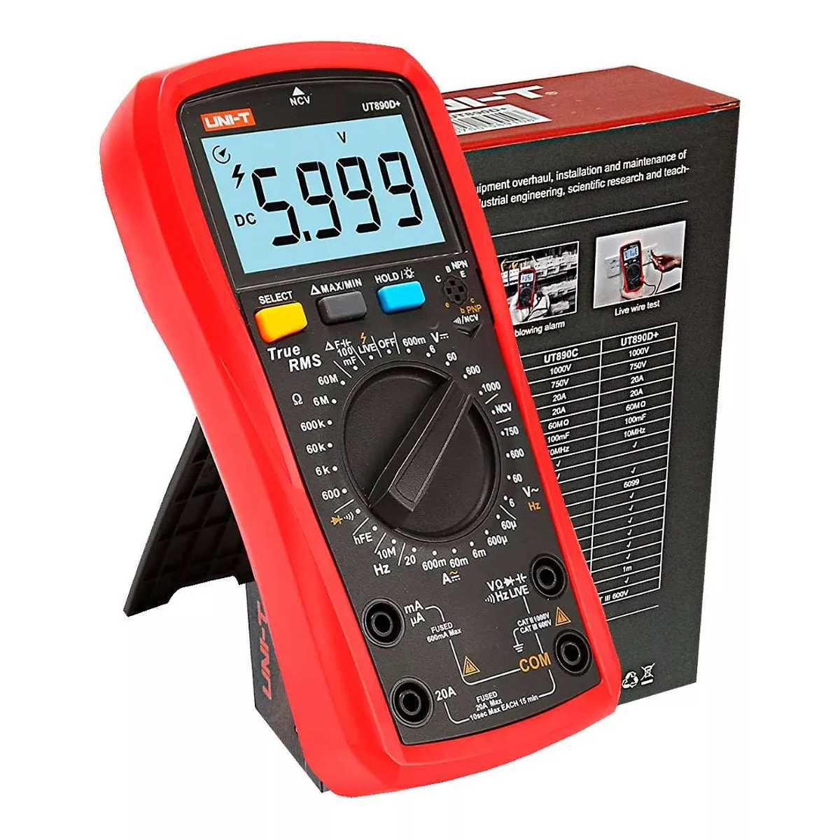 Multimetro True Rms Uni-t Ut890d+ Funcion Ncv Live