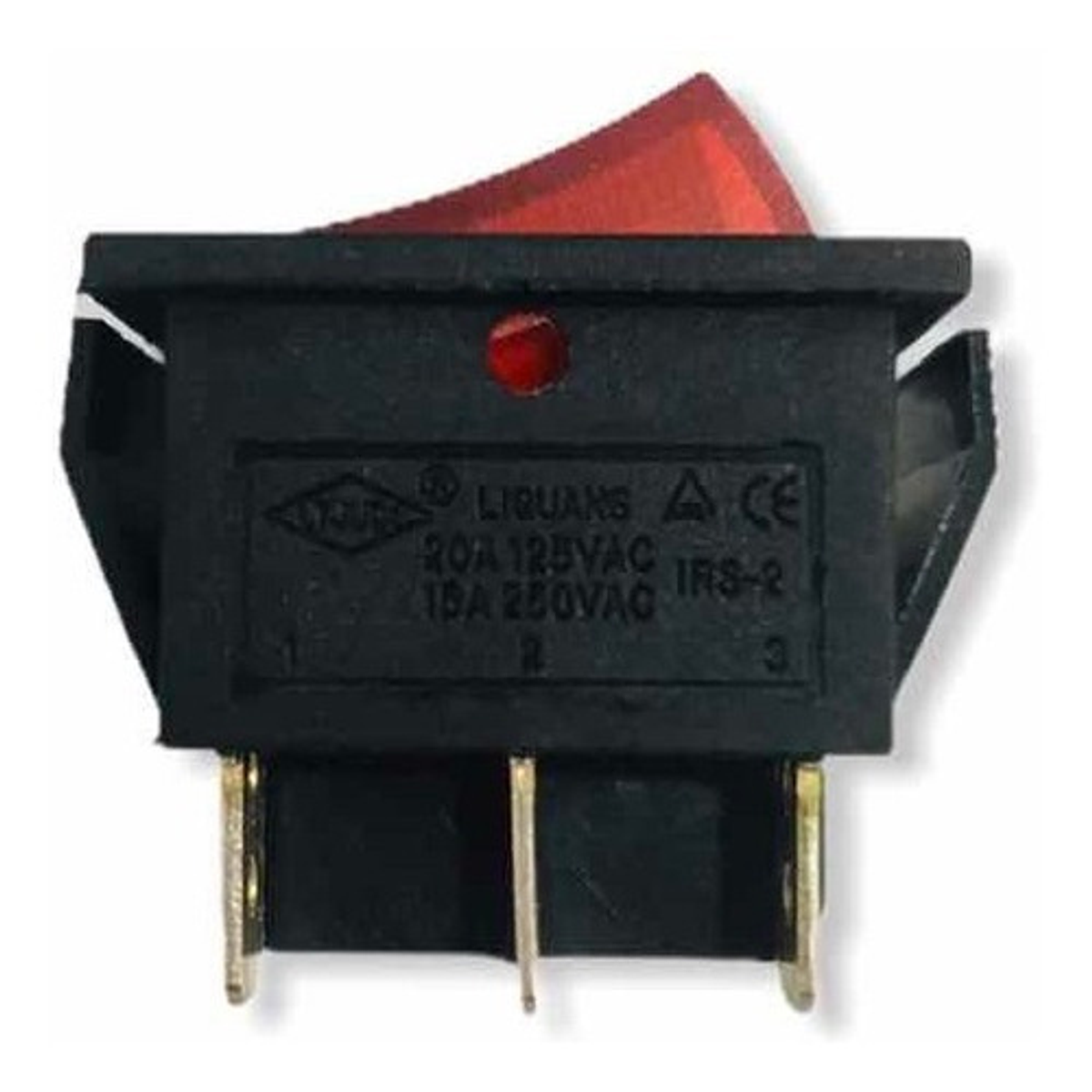 Switch Interruptor Grande On Off Con Piloto 3 Posiciones 6p