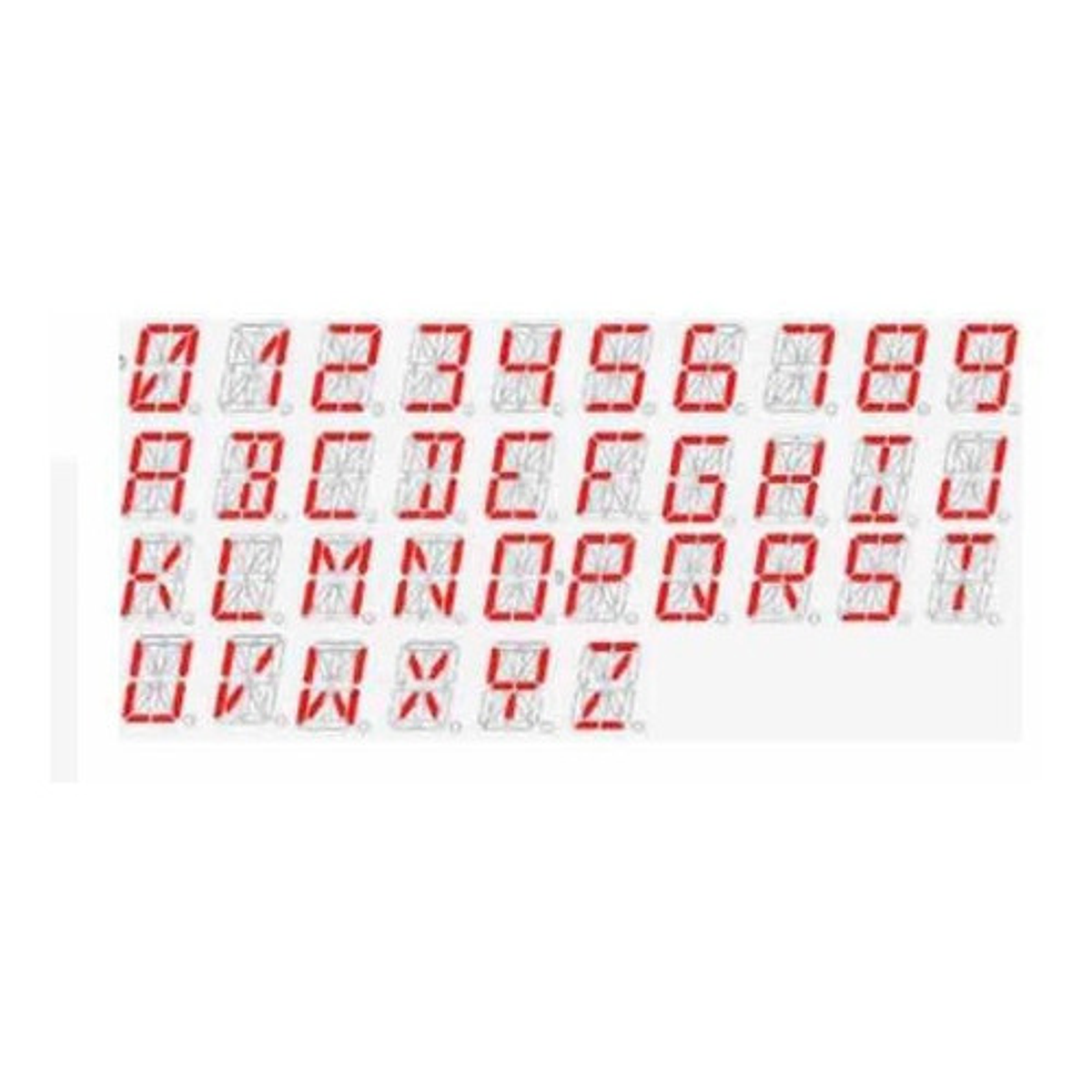 Display Alfanumerico Letras Numeros Rojo 27mmx20mm