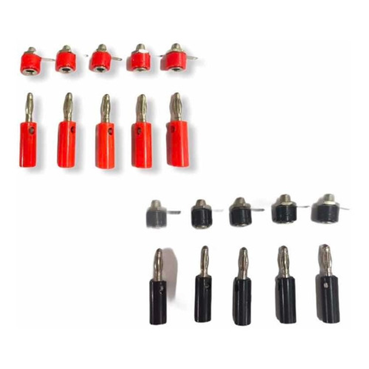 20 Bananas Macho Y Hembra Conector Plug Jack Tornillo Fuente