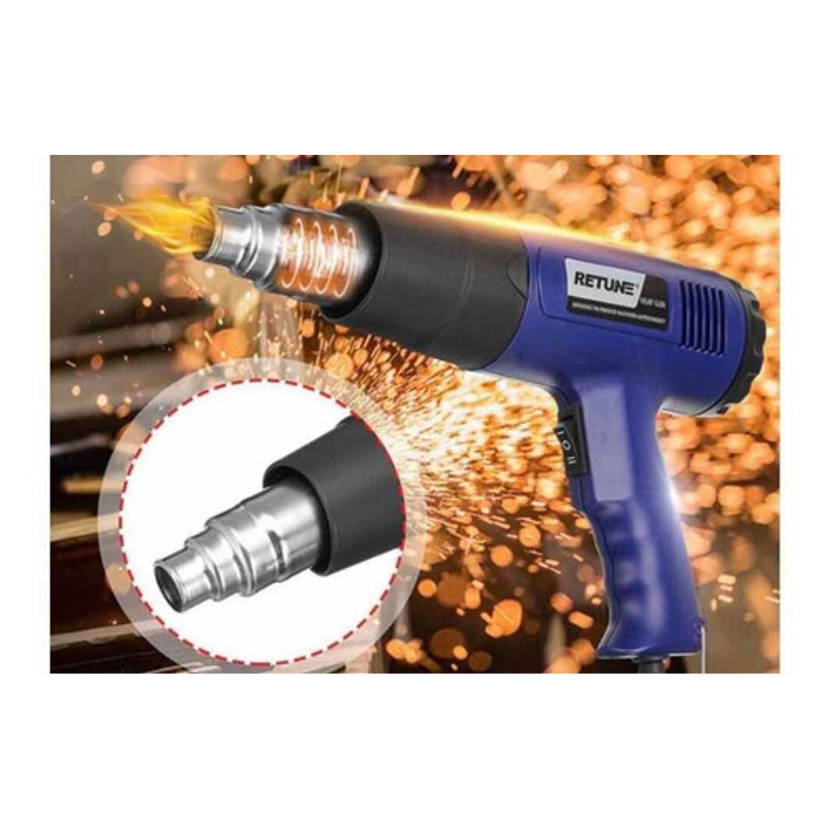 Pistola De Calor De Aire Caliente Retune 1800w