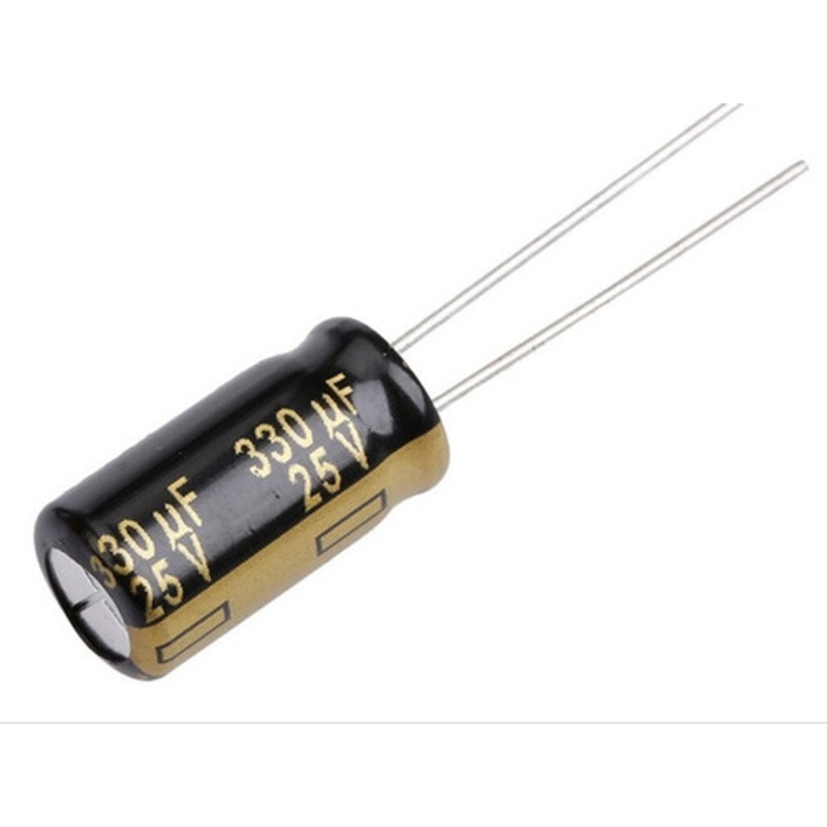 5 Unidades De Condensador Eléctrolitico 330mf X 25v 330uf