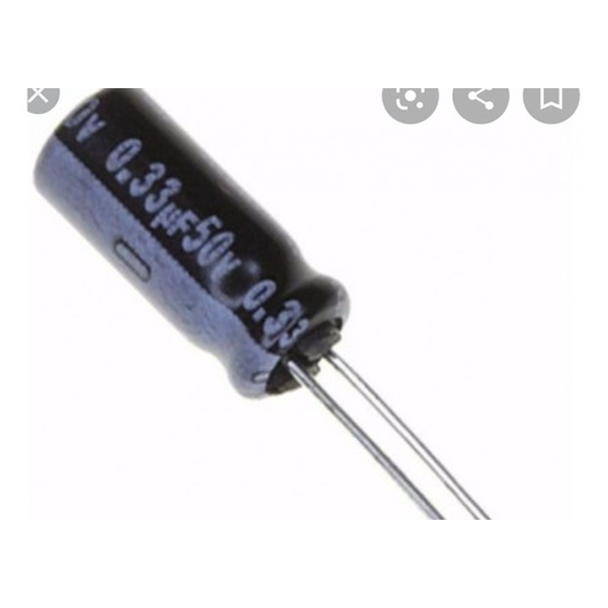 10 Unidades De Condensador Eléctrolitico 0.33 X 50v 0.33uf