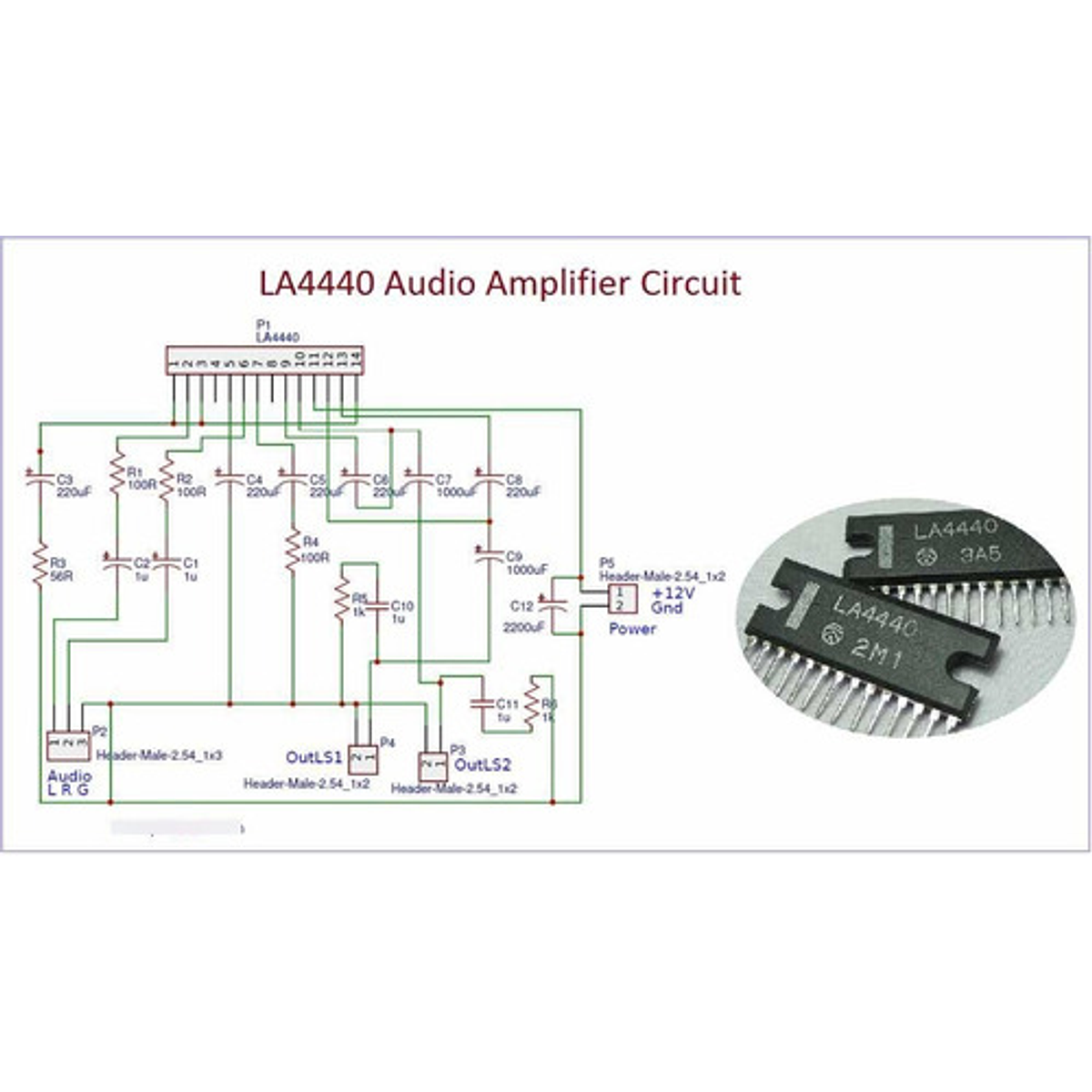 Amplificador La4440 Circuito Integrado