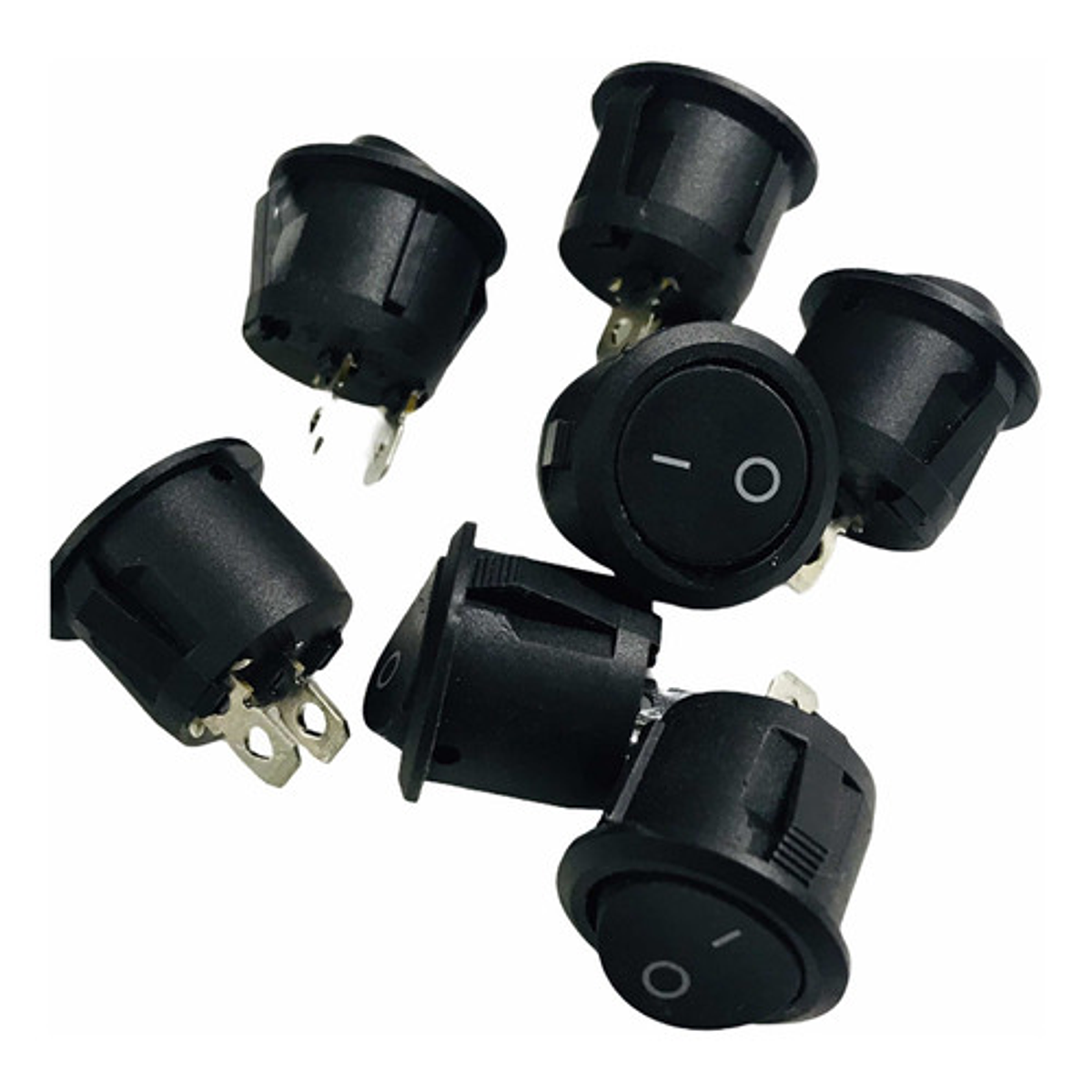 3 Switch Interruptor Redondo 2 Pines 2 Posiciones 15.0x16.9m