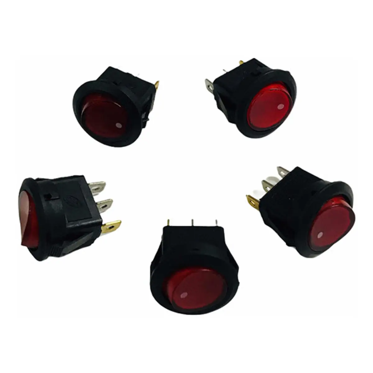 Switch Interruptor Balancin Redondo Con Piloto 3P- 2P