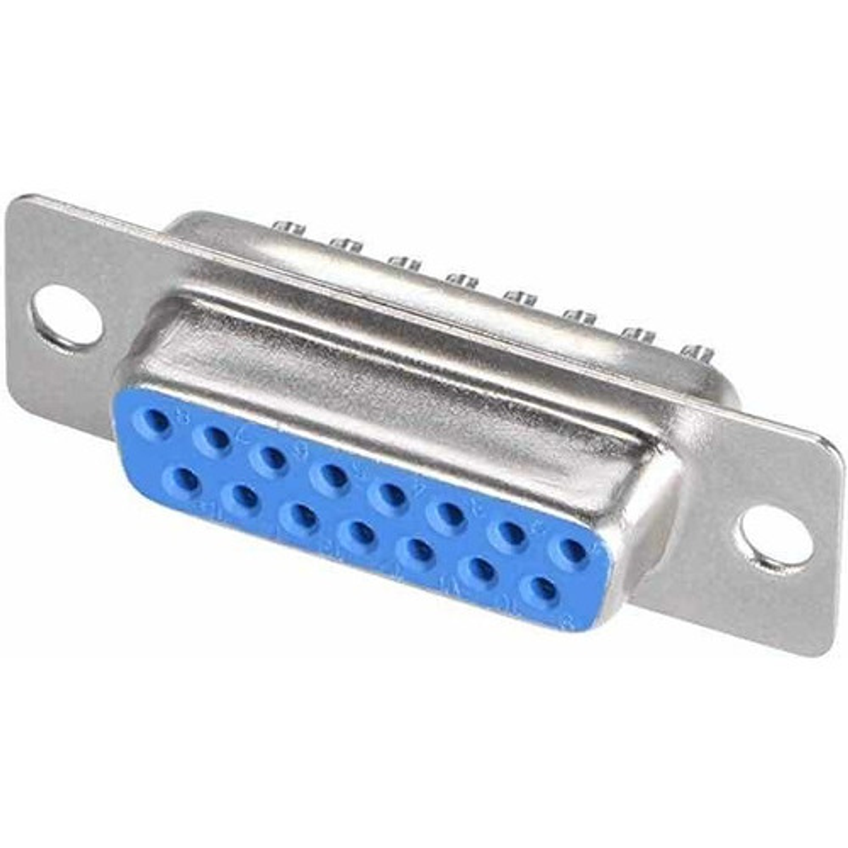 2 Conectores Conector Db15 Hembra 2 Hileras 15 Pines Azul