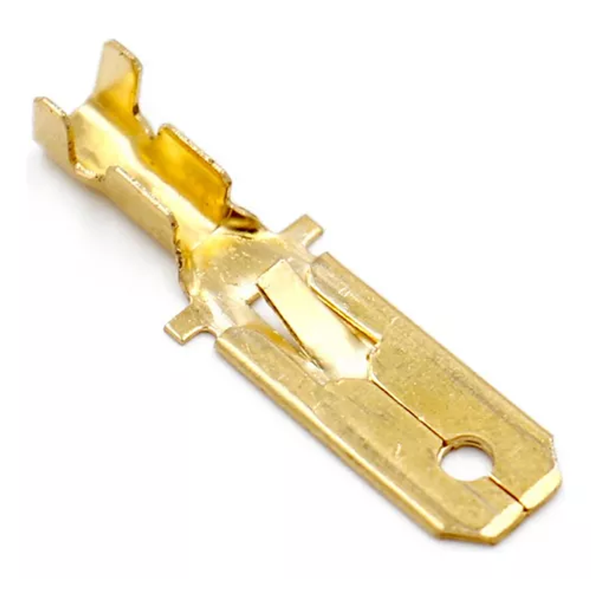 Terminal faston macho aislada amarilla 6.3 mm