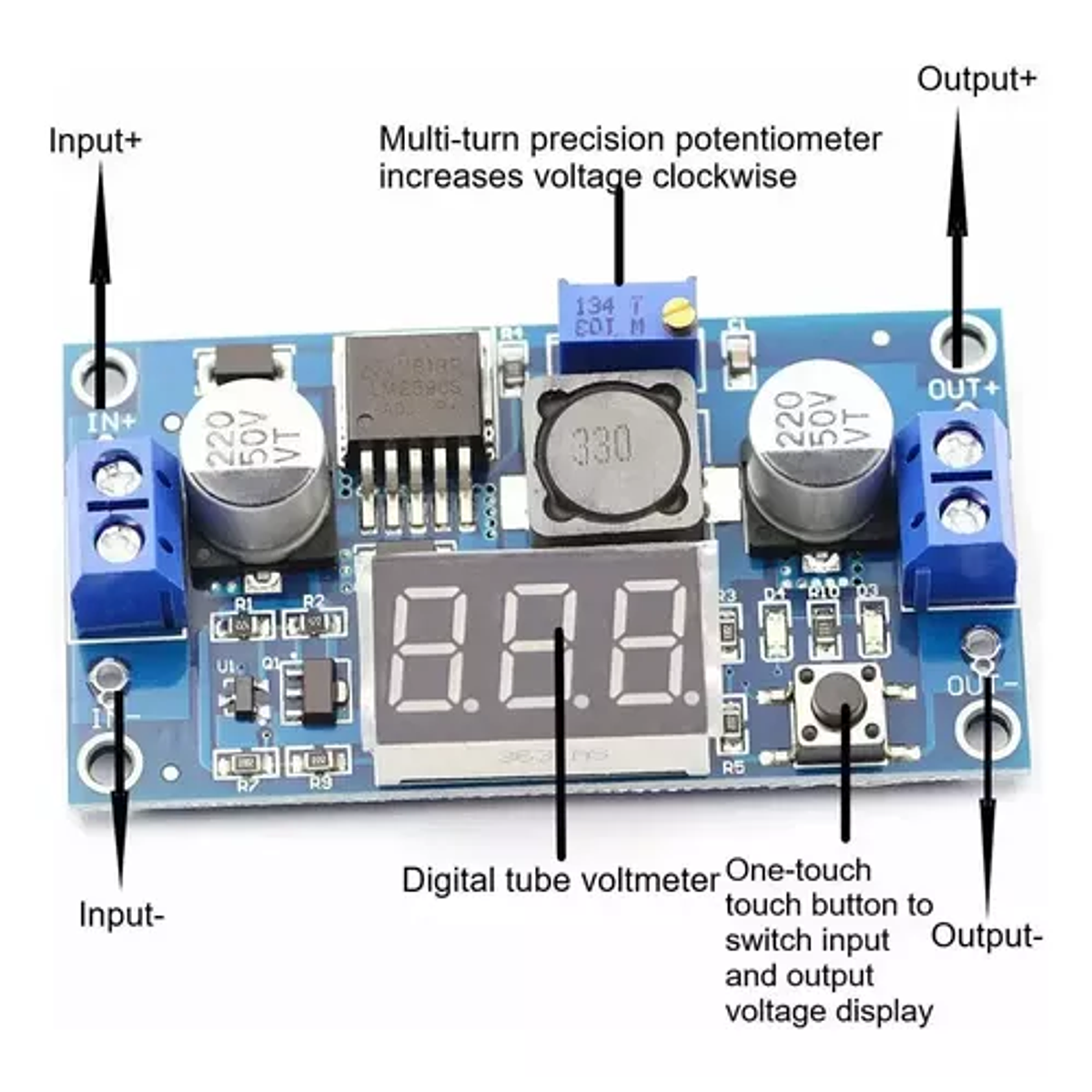 Modulo Lm2596 con Voltimetro