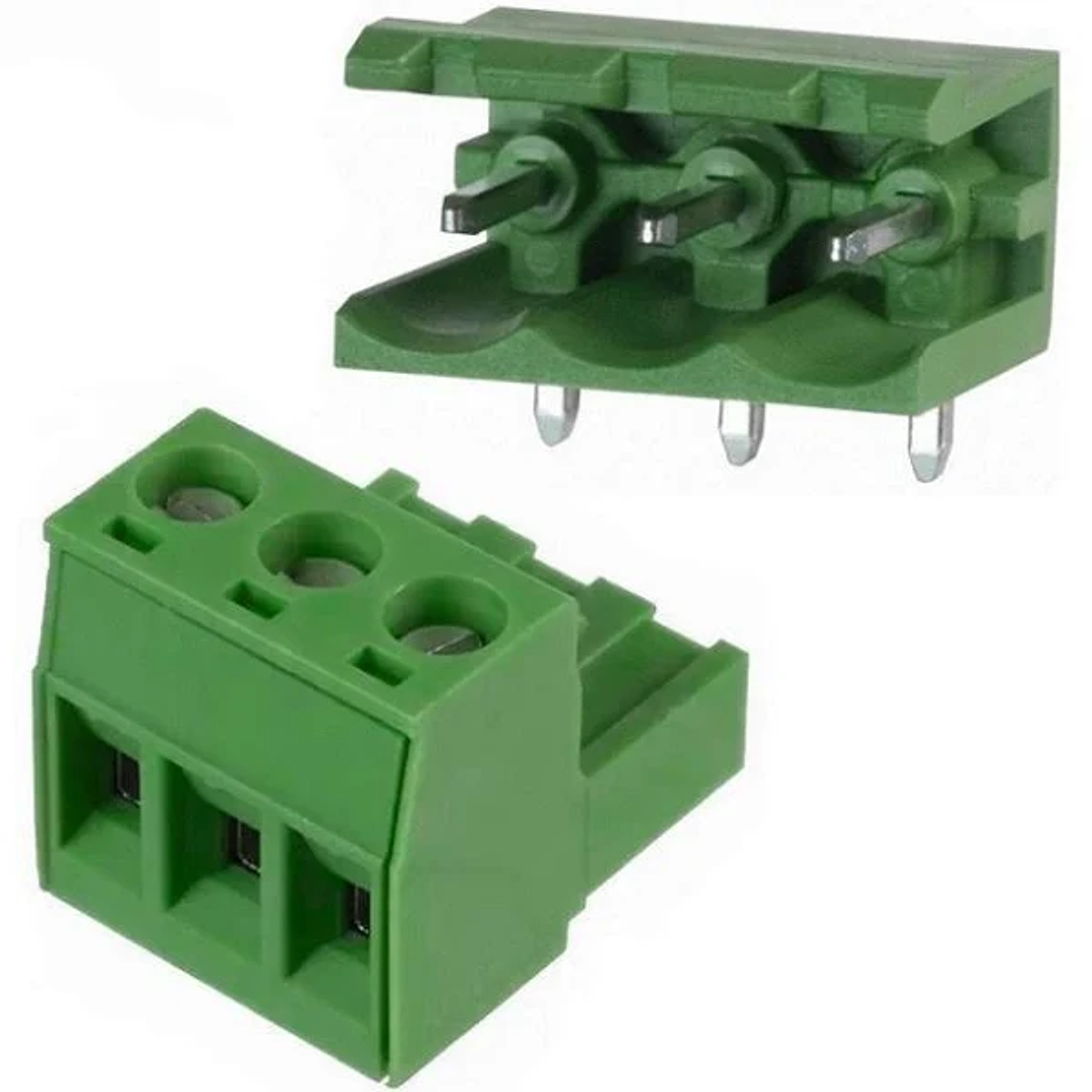 Bornera enchufable 3 pines 90º